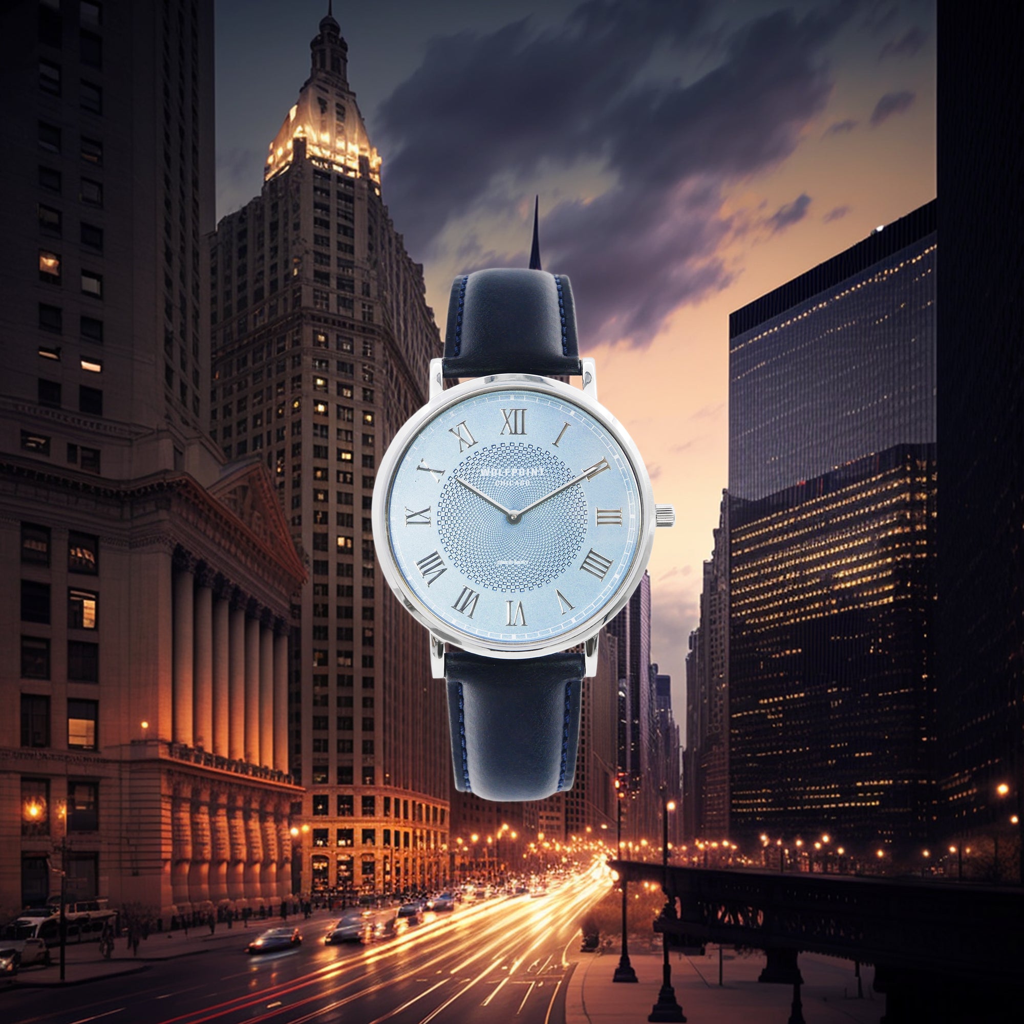 Chicago Blue - Horween Leather Strap Collection – Wolfpoint Watches ...